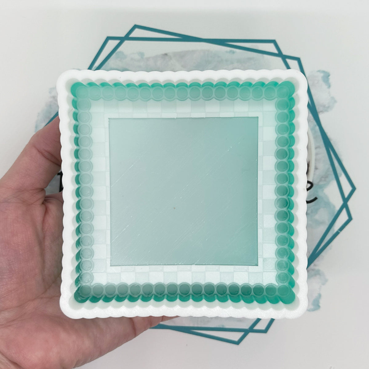 *NEW RELEASE* Checkered Turquoise Square Frame Freshie Mold – The ...