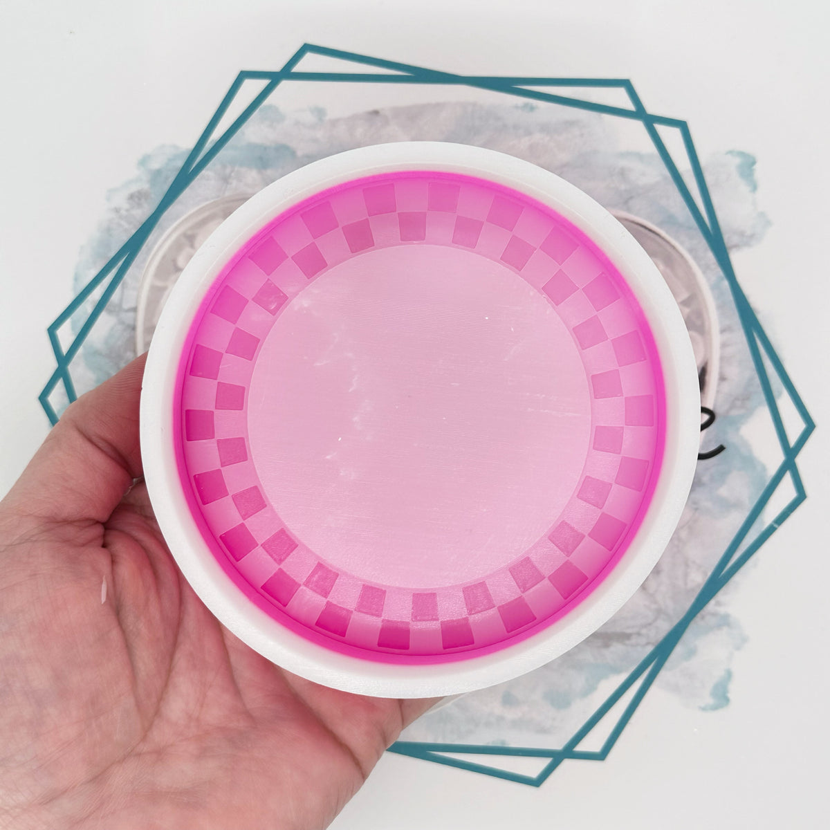Checkered Round Freshie Mold – The Freshie Junkie, LLC