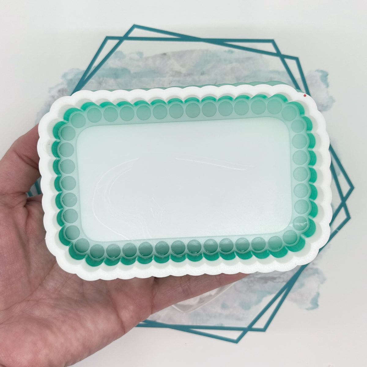 Turquoise Rectangle Frame Freshie Mold – The Freshie Junkie, LLC