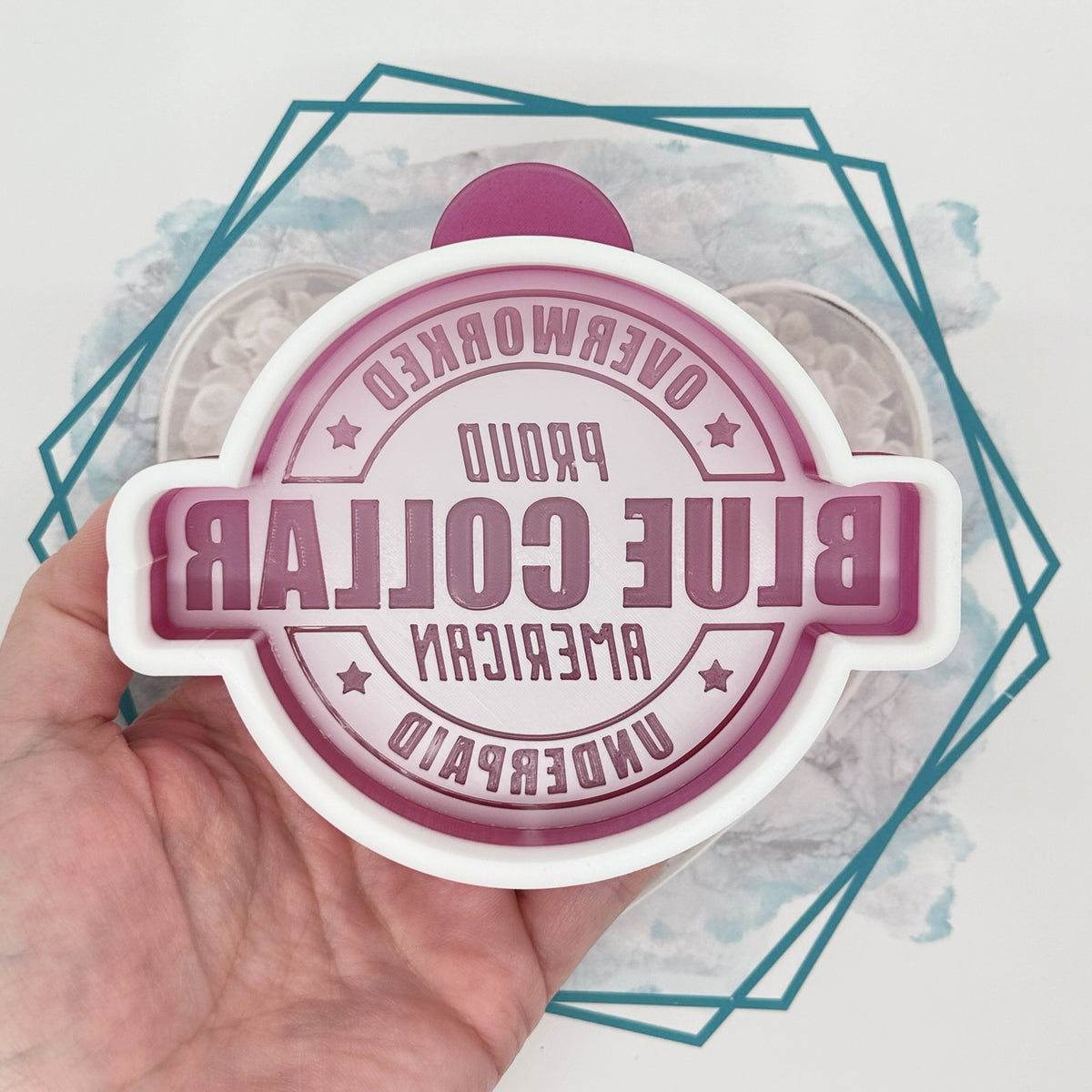 Overworked Blue Collar Freshie Mold – The Freshie Junkie, LLC