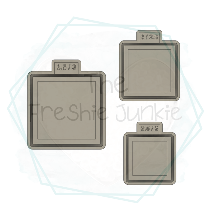 Square w/ Cardstock Insert Freshie Mold (MULTIPLE SIZES) – The Freshie ...