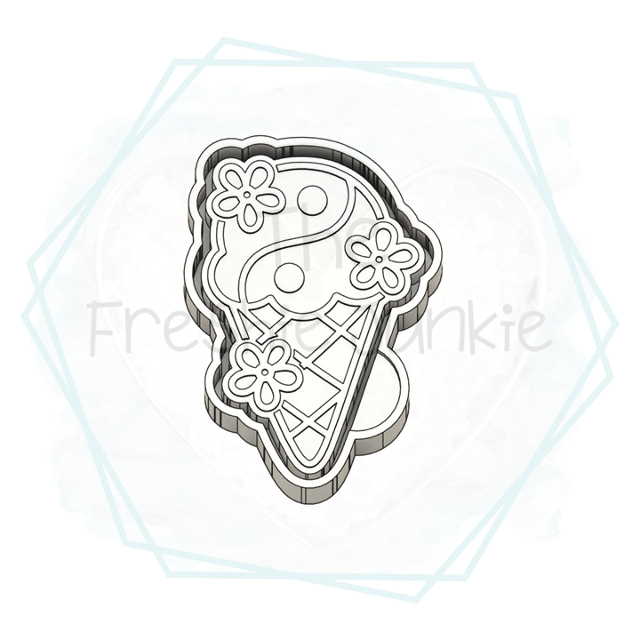 *NEW RELEASE* Ying Yang Ice Cream Cone Freshie Mold – The Freshie ...
