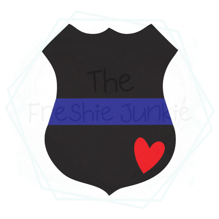 Police Badge with Heart Freshie Mold – The Freshie Junkie, LLC